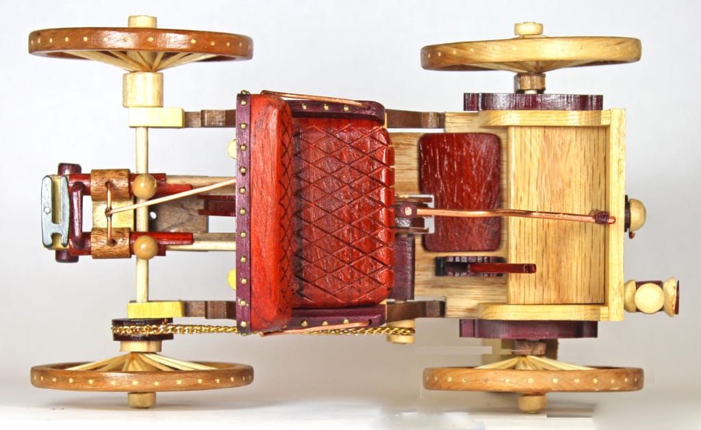 A woodworking plan for building the classic 1910 Ford Model T