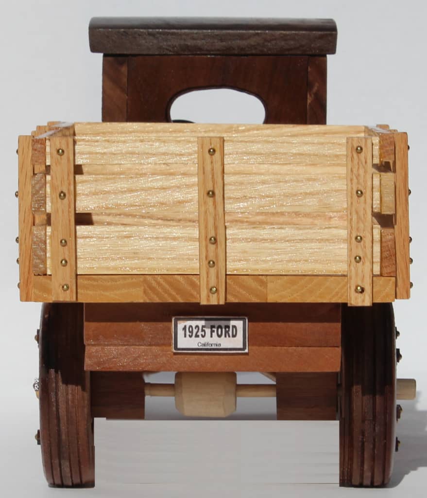 A woodworking plan for building the classic 1925 Ford Model T truck