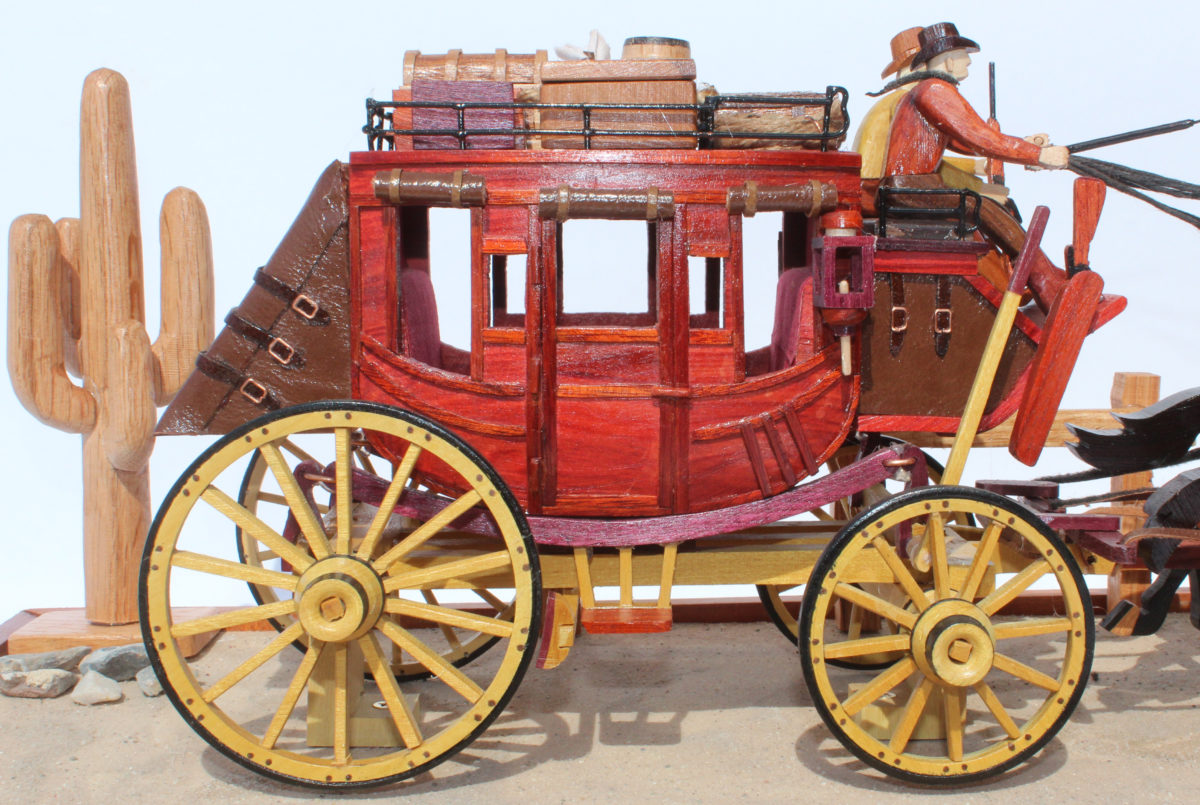 Western Stagecoach and 6 Horses - Forest Street Designs